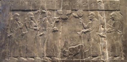 Israel falls to the Assyrians in 722 B.C.