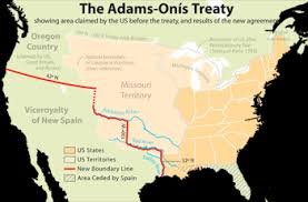 Map of the Adams-Onis Treaty