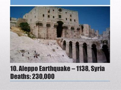 The 1138 Aleppo earthquake was among the deadliest earthquakes in ...