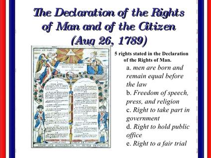 August Decrees- removing classes and the Declaration of the Rights of ...