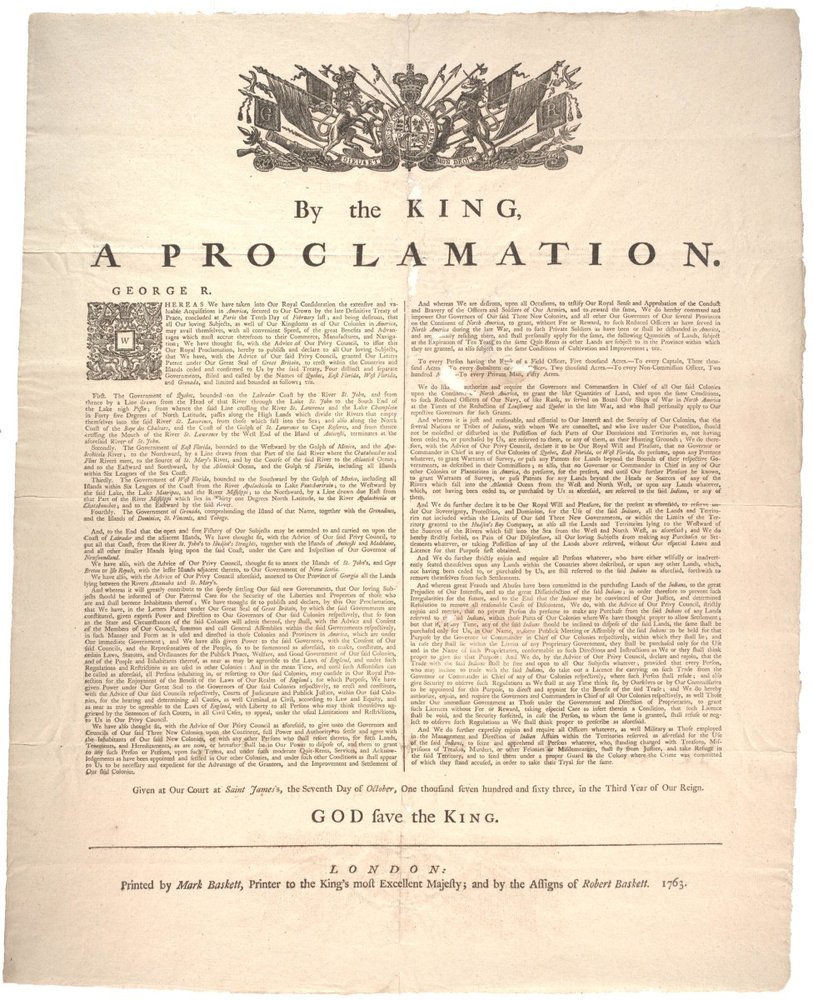 Primary Document: Proclamation of 1763