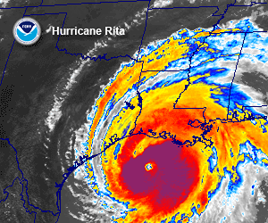 Hurricane hits galveston