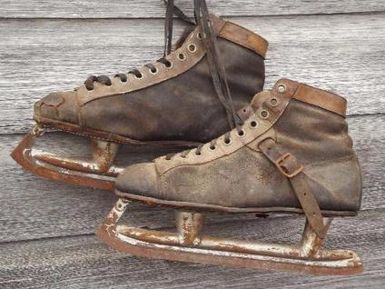 Hockey skates changed a lot, the old hockey skate were made out of ...