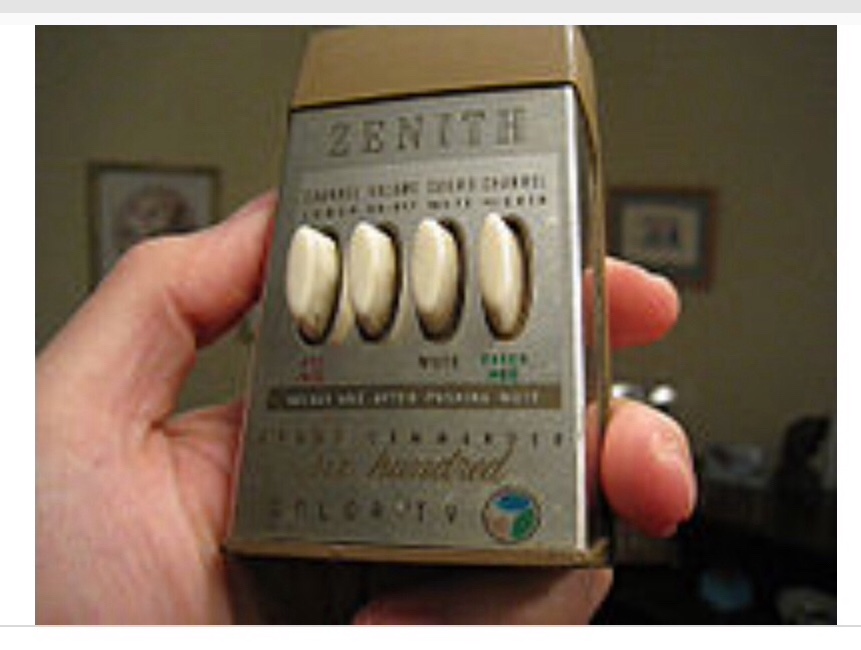 the first remote was created in 1955. https://en.wikipedia.org/wiki ...