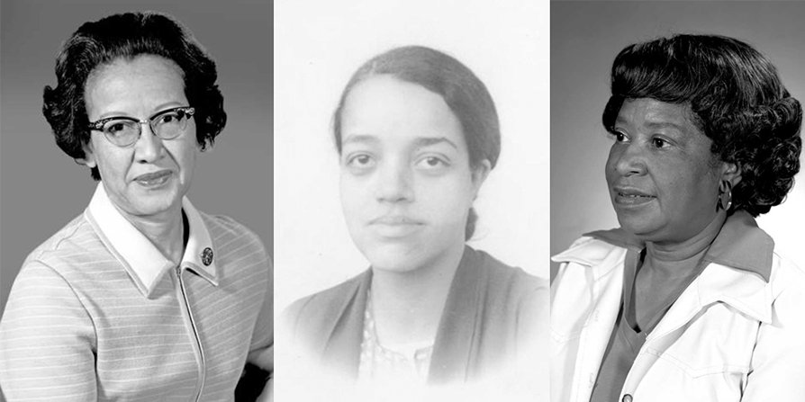 Katherine Johnson on the left, Dorothy Vaughn in the middle, and Mary ...