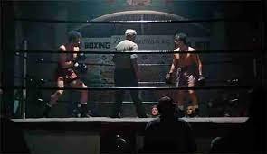 Opening of Rocky (1967) where he fights spider rico.