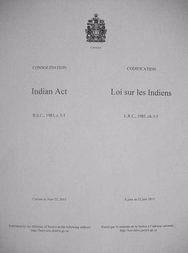 Indian Act courtesy Government of Canada
