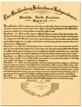 Mecklenburg Resolves - May 31, 1775