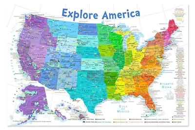 Here, the title is "Explore America."