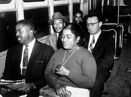 African American and white protesters