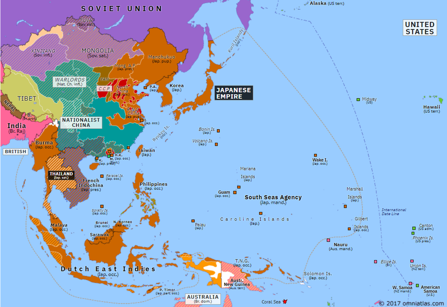 Asia and the Pacific, May 1942