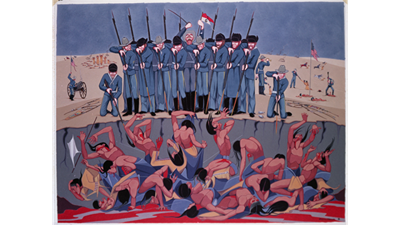 A art depiction of the Massacre of Wounded Knee