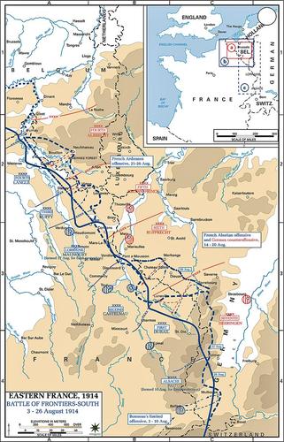 Above is a picture of the Western Front and the Battles of the Frontier ...