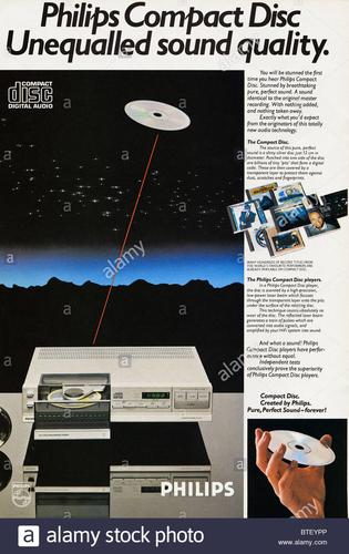 In 1983 the compact disc is introduced.