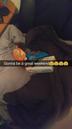 This is usually how I spend a good weekend. I watch tv, read, and binge ...