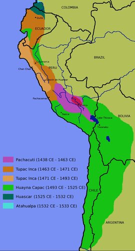 Map of the Incan Empire