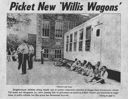 The superintendent Benjamin Willis put willis wagons in the parking to ...