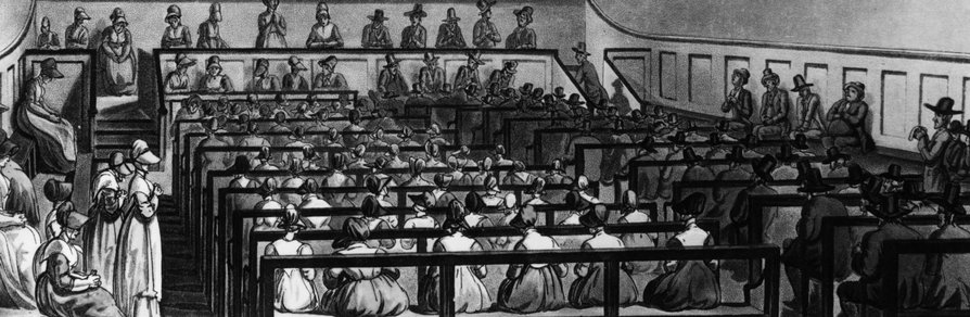 A drawing of Quakers