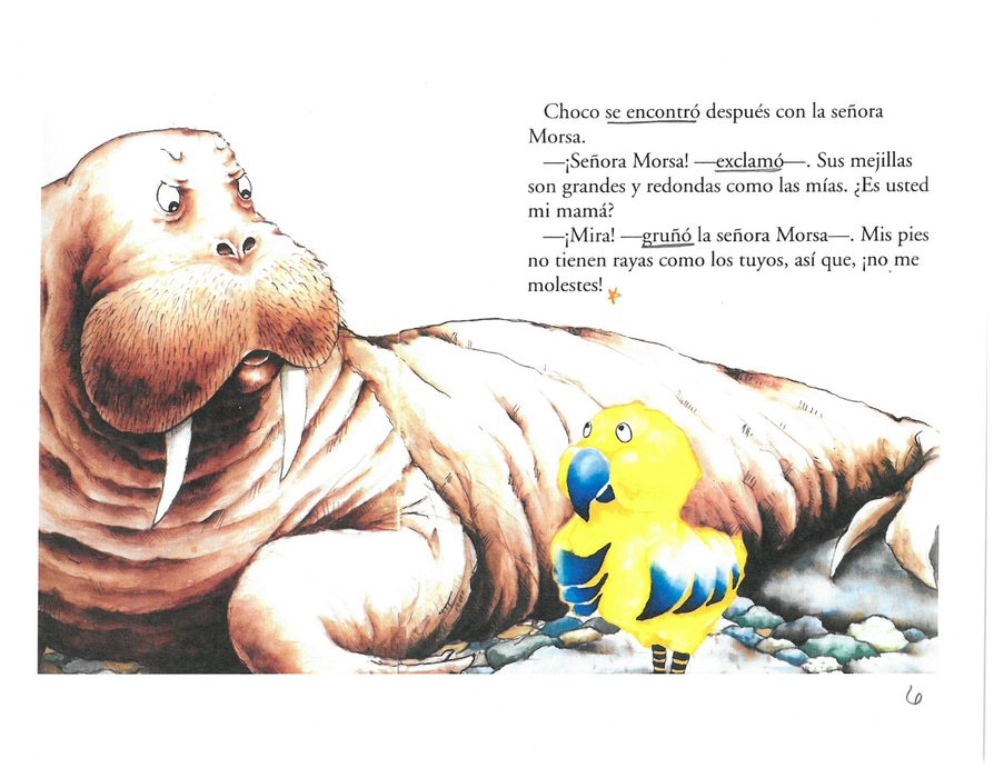 Choco found himself after with Mrs. Morsa.