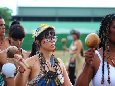 Members of Puerto Rico's Concilio Taíno Guatu-Ma-cu a Boriken ...