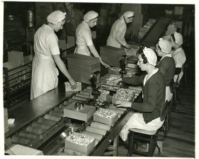This picture is another example of the assembly-line method were women ...