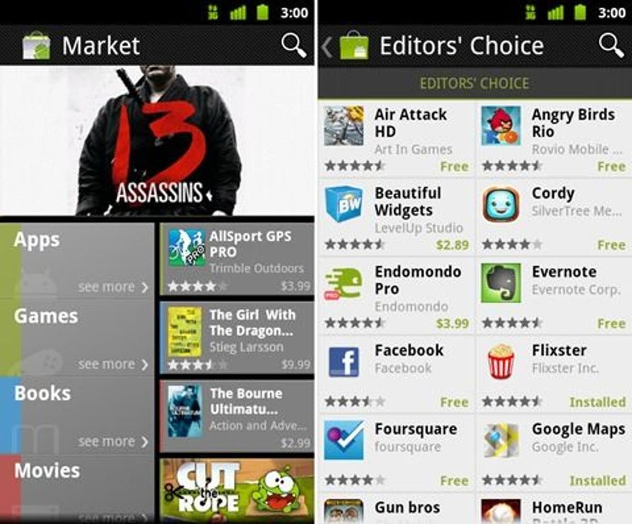 Android Market (play store)