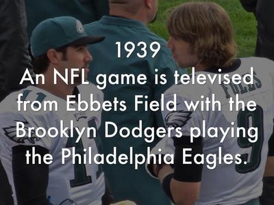 1939- first ever televised football game in the NFL broadcast to 1,000 ...