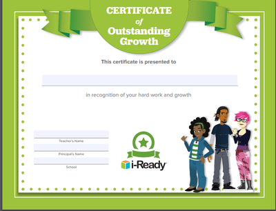 Certificate of Outstanding Growth