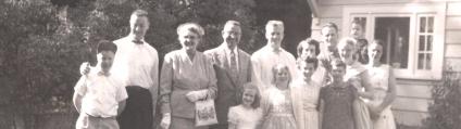 Joe with his half sibling, parents, and grand parents