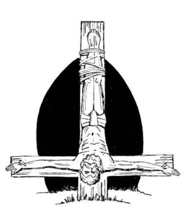 Peter dying on the cross upside-down [Peter]