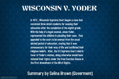 1972-Wisconsin v. Yoder