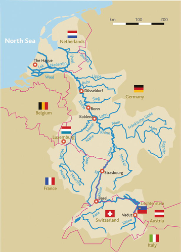 Rhine River and its tributaries