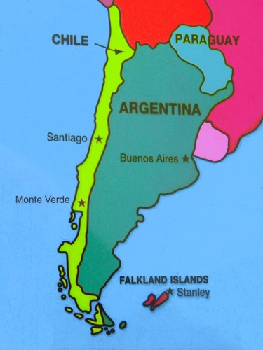 Location of Monte Verde on Map