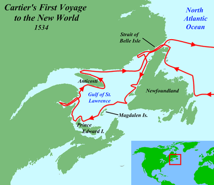 1534- Cartier sails for France to find the Northwest Passage. He ...