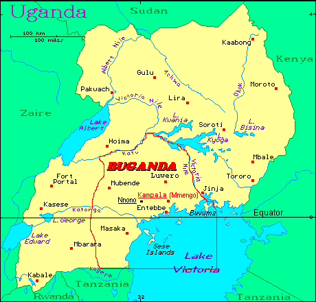 Map of Uganda during the 19th century.