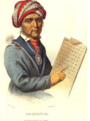 Painting of Sequoyah by C. B. King, 1836, public domain