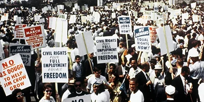 Civil Rights Movement March at the Lincoln Memorial in Washington, D.C ...