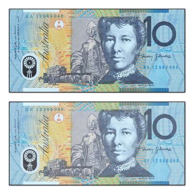 This is the $10 note of the third series, featuring Banjo Paterson and ...