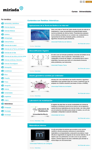 2014 Nacimiento del portal MiríadaX