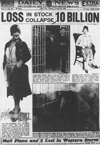 “WALL STREET CRASH, 1929.” - A late edition of the New York 'Daily News ...