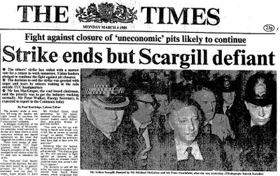 3 March 1985 - Miners strike ends