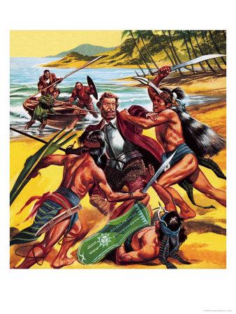 Ferdinand Magellan is killed by the Filipino tribe (1521)