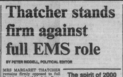 23 November 1987 - Thatcher gives interview with the FT saying there ...