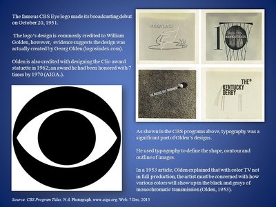 The famous CBS Eye logo was broadcasted on October 20, 1951. Even ...