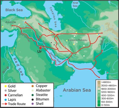 Trade between mesopotamia and the Indus valley