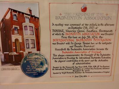 Poster about the Badminton Federation of England