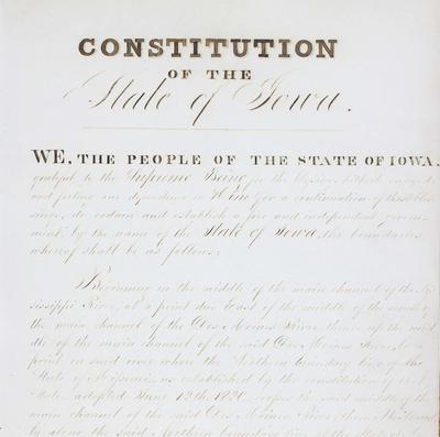 Iowa's First Constitution
