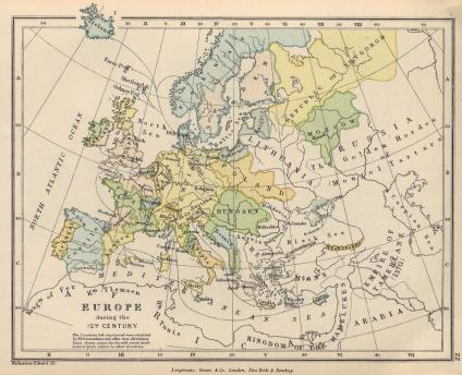 A map of Europe during the Renaissance. Many borders were different ...