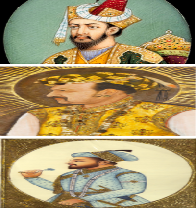 The three remaining rulers of the Mughal Empire, Humayun, Jahangir and ...