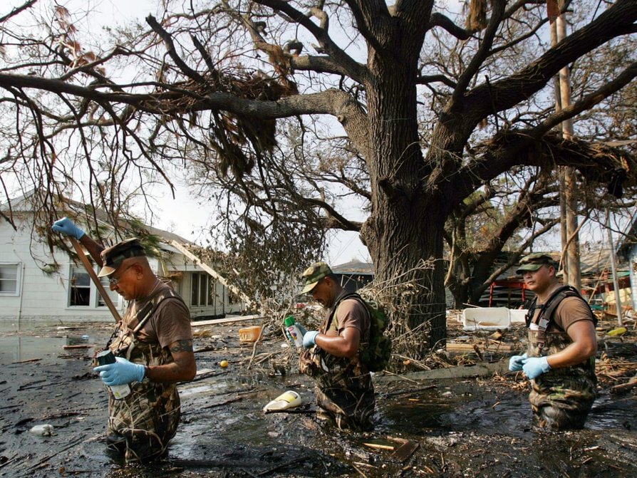 How did this disaster affect the land in this area